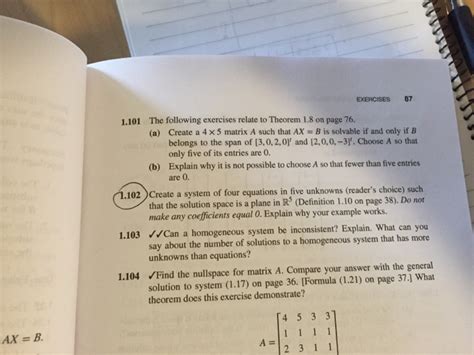 Solved The Following Exercises Relate To Theorem On Page Chegg