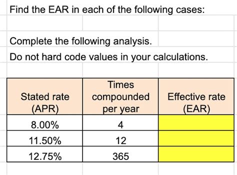 Solved Find The Ear In Each Of The Following Cases Complete Chegg