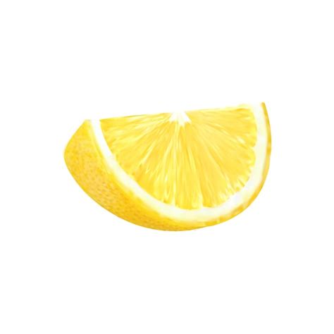 Premium Vector Realistic Ripe Yellow Lemon Citrus Fruit Slice