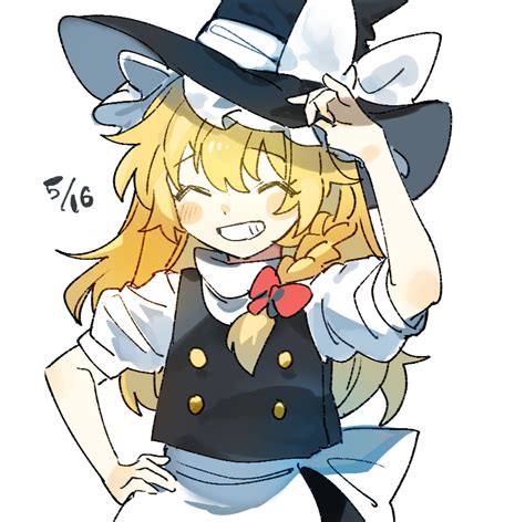 Safebooru 1girl Apron Back Bow Black Hat Black Skirt Black Vest