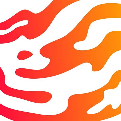 Orange Liquid Gradient Abstract Wavy Design Element Fluid Graphic