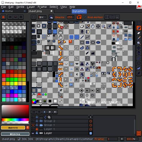 Colored Theme For Aseprite By Corwin ZX