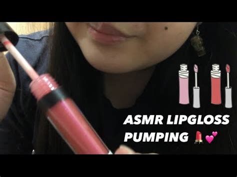 🌷ASMR lipgloss pumping & lipgloss application ! mouth sounds, tapping, hand movements🌷 - YouTube