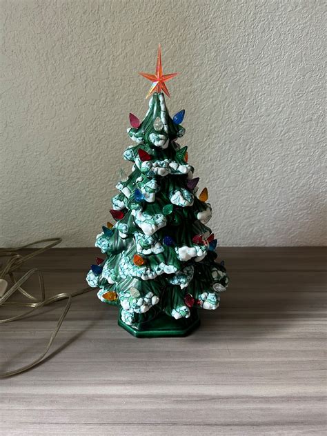Vintage Christmas Ceramic Christmas Tree With Lights Vintage Holland
