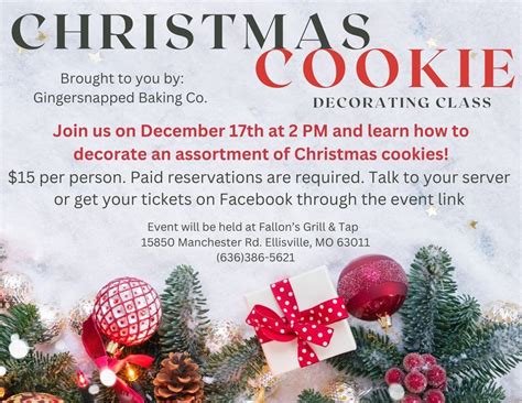 Holiday Cookie Class 15850 Manchester Rd Ellisville Mo 17 December