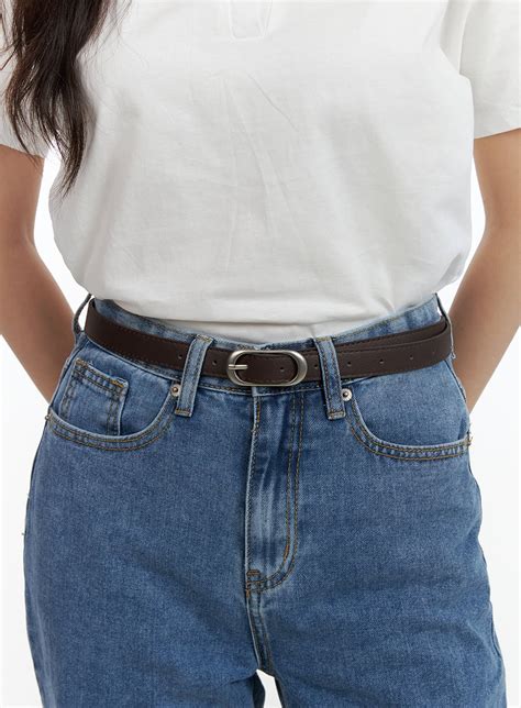 Oval Buckle Belt Ou411 Casual Style Lewkin