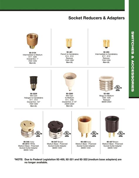 Lamp Socket Extenders And Socket Reducers Lamp Repair Lamp Parts