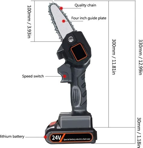 J005 Mini Pruning Chainsaw Rechargeable Electric Pruning Saw 4 Inch