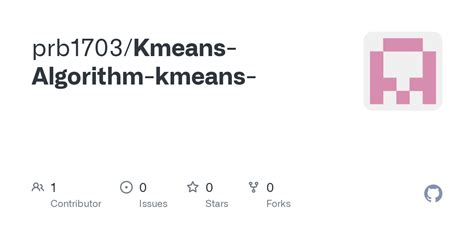 Github Prb1703kmeans Algorithm Kmeans