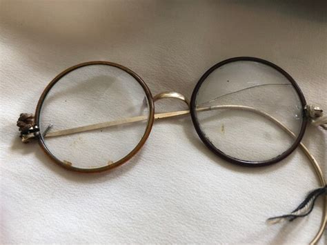 Small Collection Of Antique Eyeglass Parts And Cases Gem