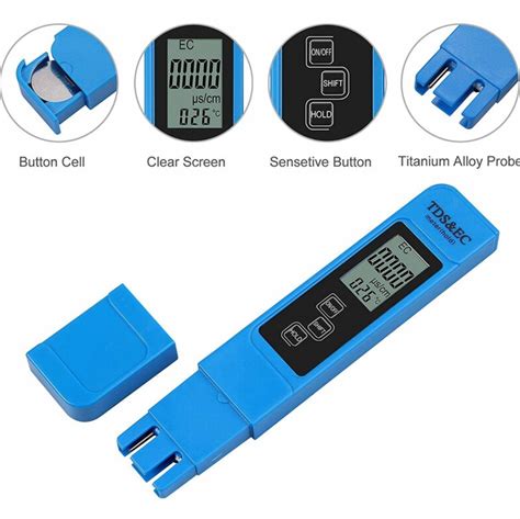 Tds Ec Digital Lcd Ec Meter Conductivity Tester Smartqat