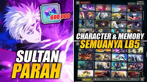 Tamat Main Punya 600k Cube Paid Semua Character And Memory Lb 5