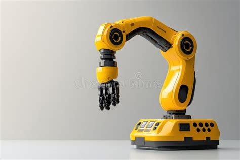 A Yellow Robotic Arm With A Multi Fingered Gripper Showcases Precision In Engineering Tasks