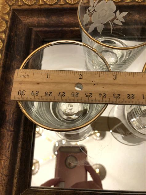 Vintage Set Of 4 Libby Old Fashionlowball Glasses With Rose Etsy