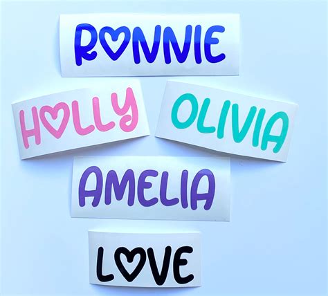 1 3 5 10 Personalised Custom Vinyl Name Label Sticker Lunchbox Bottle