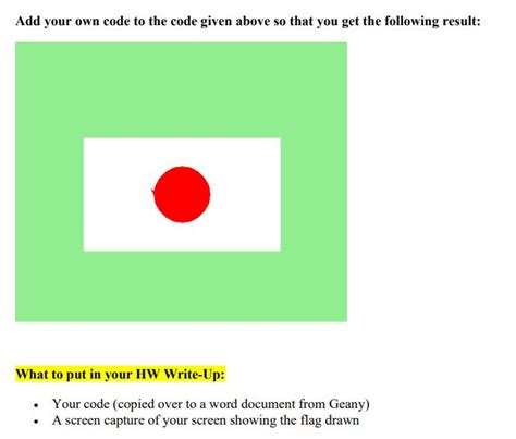 Solved Problem Flag Using The Code We Learned In Class Chegg