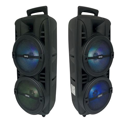 ลำโพงบลูทูธ 8 นิ้ว X2ดอก 3000 W รุ่น Av 2010 Bt8 สีดำ ลำโพงบลูทูธ ลำ