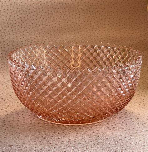 Stunning Anchor Hocking Miss America Pink Large Bowl Etsy
