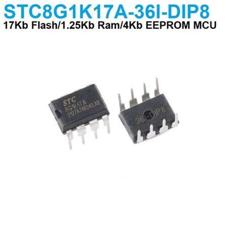 STC Microcontroller STC8G1K17A-36I-DIP8 – UGE Electronics Egypt