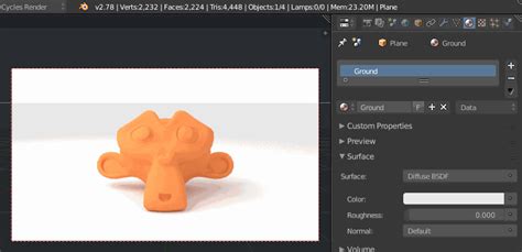 Rendering How To Create An Infinite Plane In Cycles Blender Stack Exchange