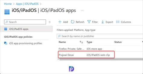 Create Web Clip App In Intune For IOS IPadOS Devices