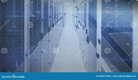 Image Of Processing Circle And Math Formulas Over Servers Stock Illustration Illustration Of