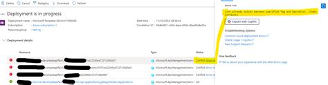 Azure Api Arm Template Error Link Already Exists Between Specified Tag