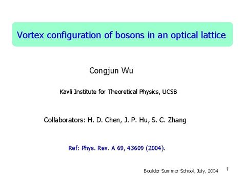 Vortex Configuration Of Bosons In An Optical Lattice