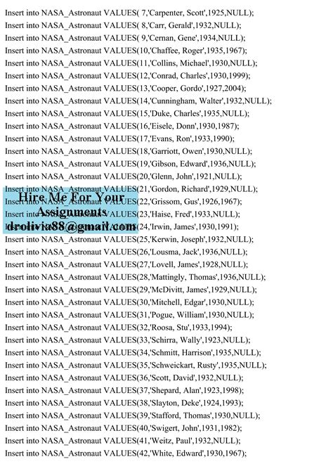 Input File Nasasqldrop Table Nasaassigned Drop Table Naspdf