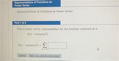 Solved Representations Of Functions As Power Series Part Chegg