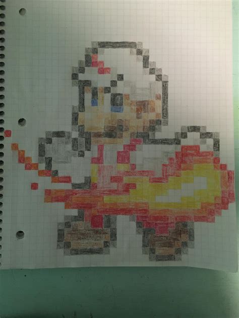 Fire Mario Pixel Art By Luigiartist65 On Deviantart