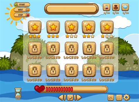 Premium Vector Game Template With Space In Background