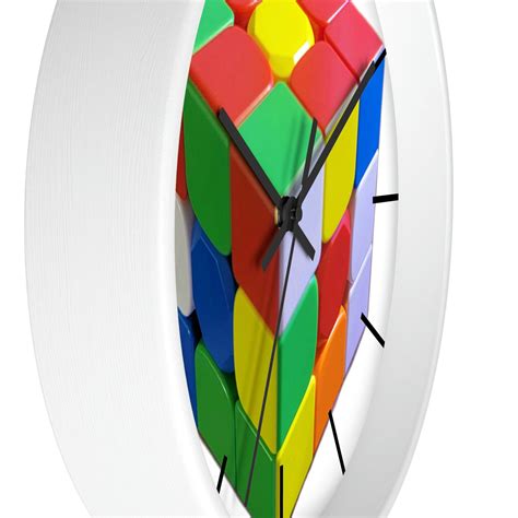 Unsolved Rubiks Wall Clock Etsy