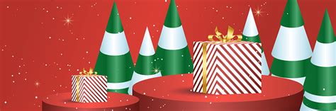 새해 복 많은 배너 선물 상자와 황금 색조와 함께 Xmas 반짝이는 빛 화환 수평 크리스마스 포스터 인사말 카드 헤더 웹 사이트