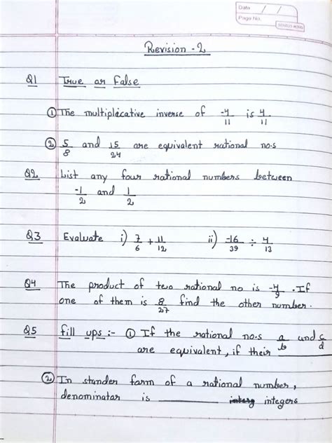 Maths Revision 2 Pdf