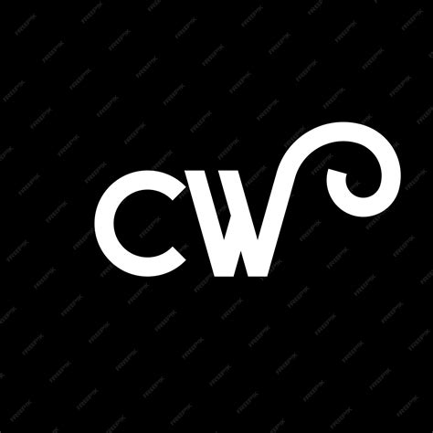 Premium Vector Cw Letter Logo Design On Black Background Cw Creative Initials Letter Logo