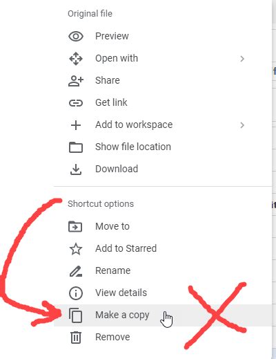 Making A Copy Of Google Drive Files Not A Copy Of A Shortcut Division Of Information Technology