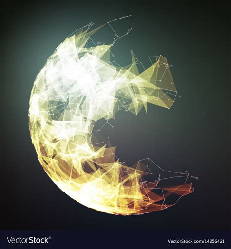 Abstract Polygonal Cyber Sphere Royalty Free Vector Image