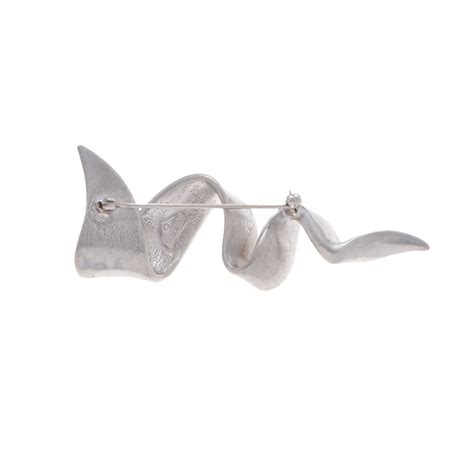 Anna Silver Ribbon Pin Ben Amun Jewelry