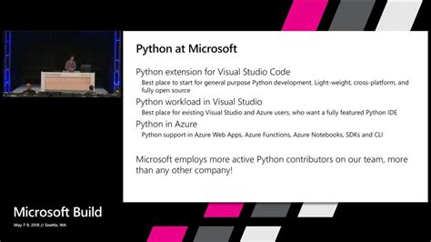 Get Productive With Python Developer Tools Build 2018 Youtube