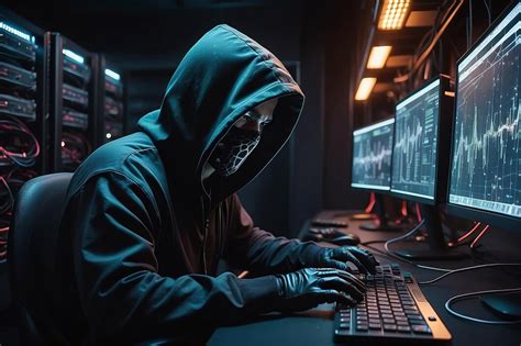 Premium Photo Dangerous Hooded Hacker Breaks Into Government Data