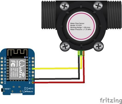 Fritzing Water Flow Sensor Image