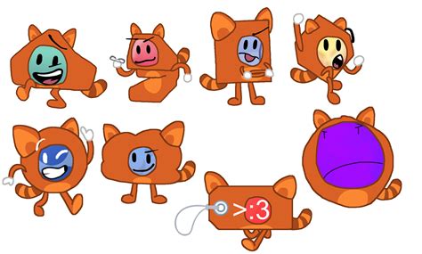 Bfdi S4 Newcomers Tanooki Forms By Alexiscurry On Deviantart