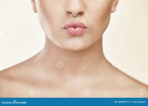 Feeling Confident In My Favourite Shade Closeup Shot Of A Womans Mouth Stock Image Image Of