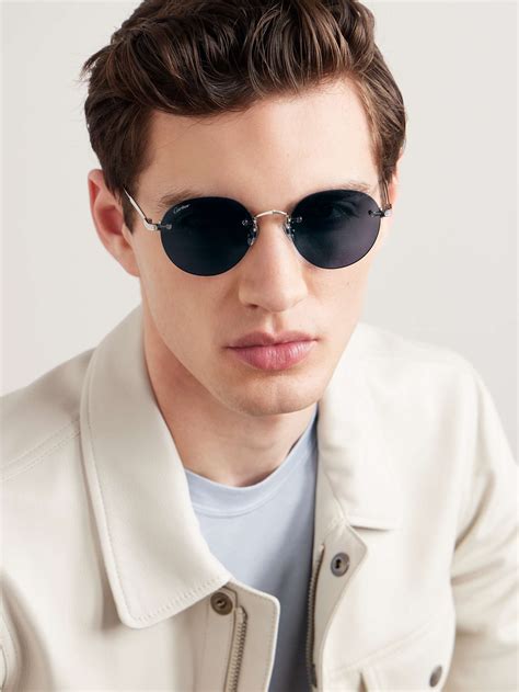Cartier Eyewear Frameless Silver Tone Sunglasses For Men Mr Porter