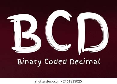Bcd Binary Coded Decimal Bcd System Stock Illustration 2459911131