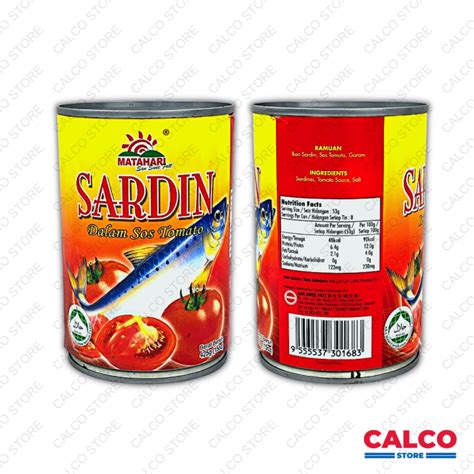 g Matahari Sardines In Tomato Sauce Sardin Dalam Sos Tomato 太阳牌沙丁鱼罐头 Halal Lazada