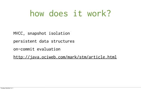 Introduction To Clojure S STM PPT