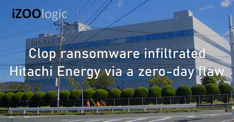 clop ransomware infiltrated hitachi energy via a zero day flaw