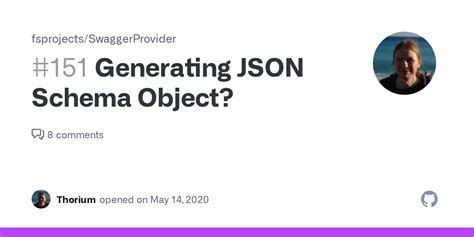 generating json schema object · issue 151 · fsprojects